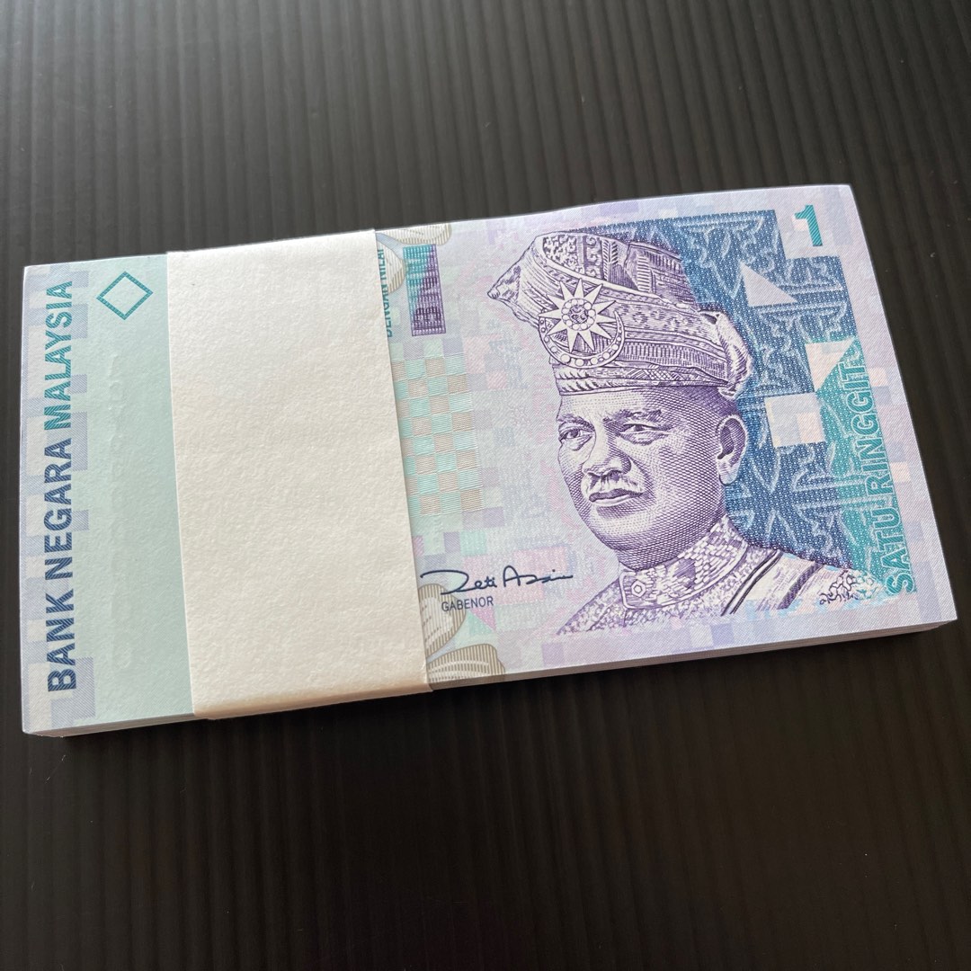 2000 MALAYSIA 1 RINGGIT ACY 0000801-0000900 P-39b UNC W/TONING > 100 ...