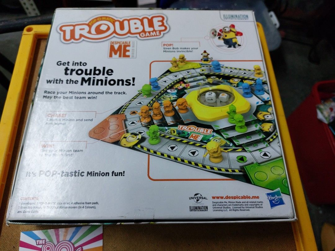 2014 Hasbro Despicable Me Trouble Edition Minions Board Game, Hobbies ...