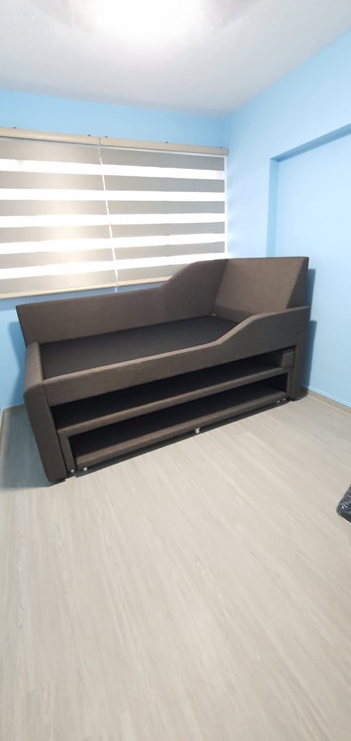 3 layers pull out bed /Single/Ready stock, Furniture & Home Living ...