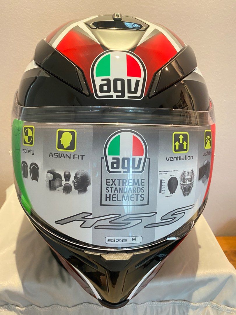 AGV (M) helmet (Spiderman design), Motorcycles, Motorcycle Apparel on ...