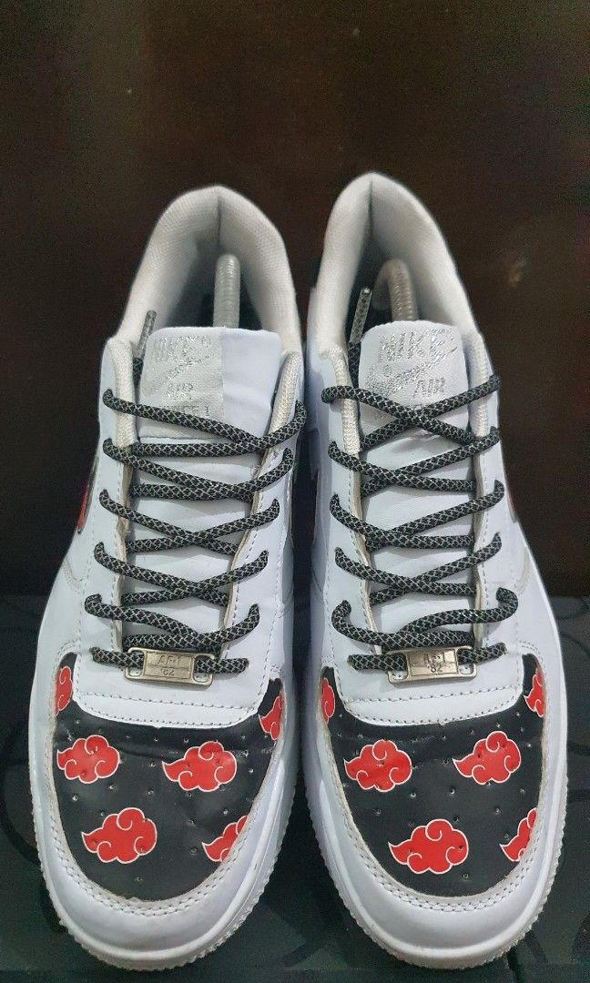 Akatsuki Custom Nike Air Force 1 Triple White, Men's Fashion, Footwear ...