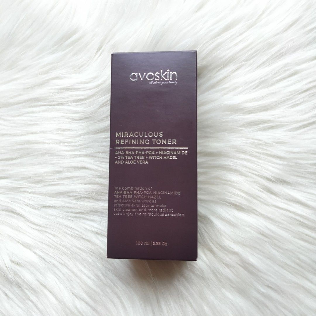 avoskin miraculous refining toner full size 100 ml botol kaca ...