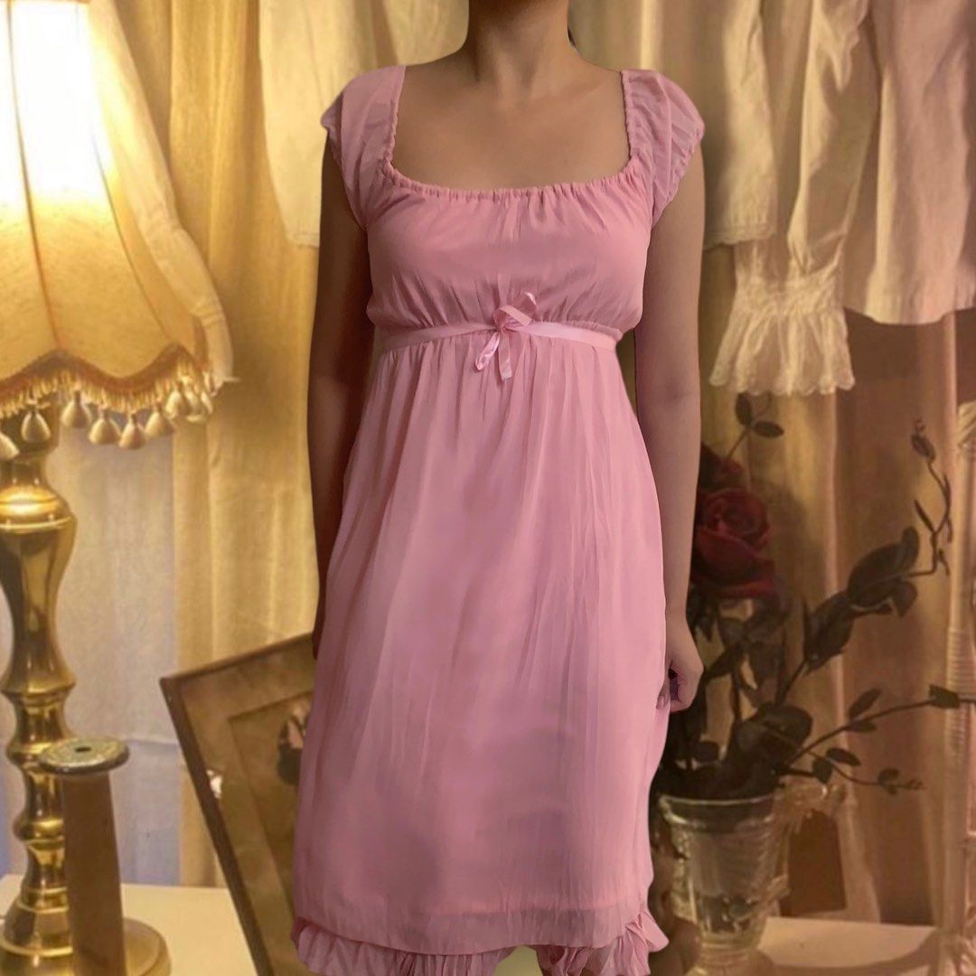 baby pink coquette/dollette dress, Women's Fashion, Dresses & Sets ...