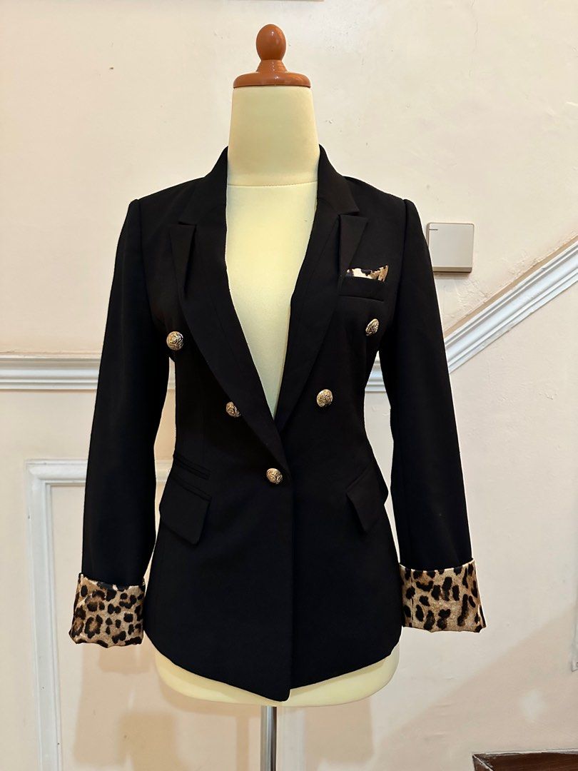 Blazer hitam Blazer kantor Premium, Fesyen Wanita, Pakaian Wanita, Baju ...