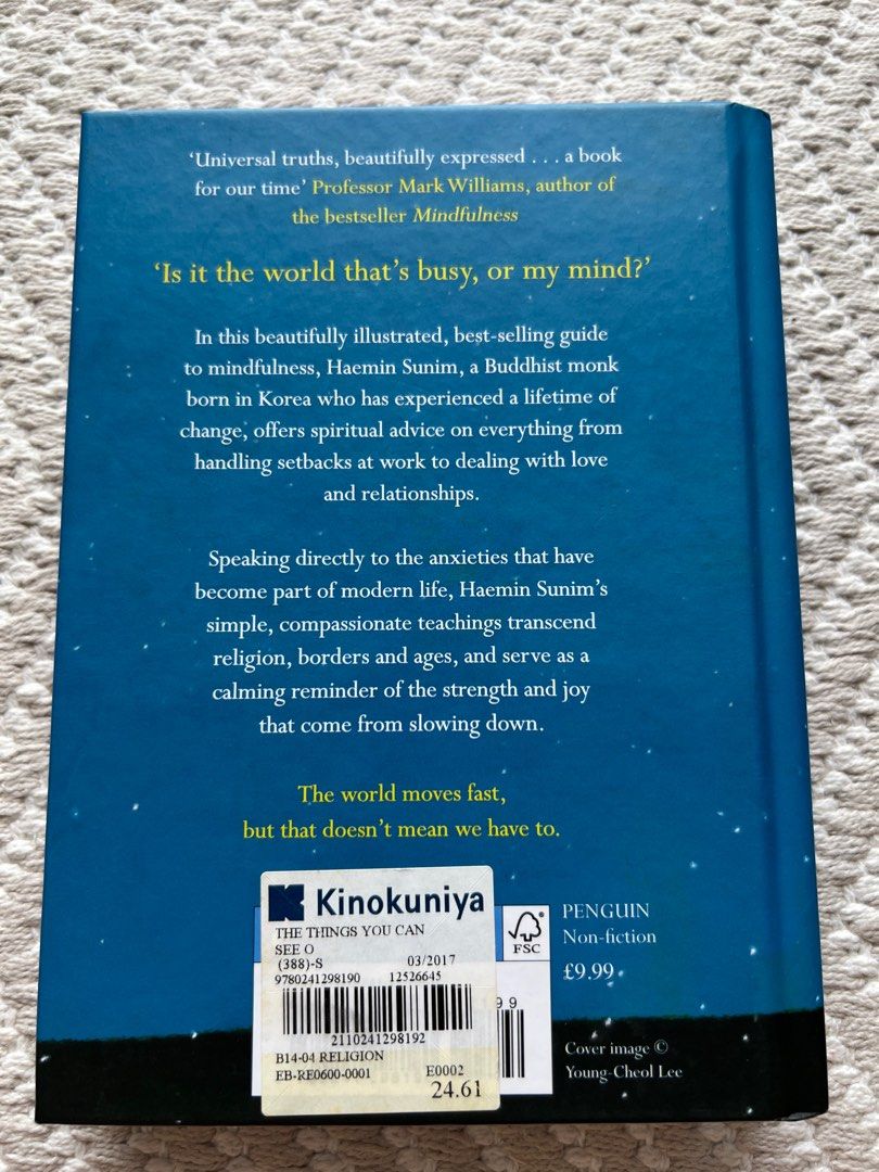 Book by Haemin Sunim (The things you can see only when you slow down ...