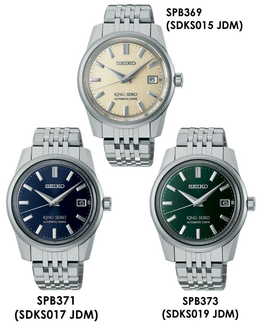 Brand New King Seiko Automatic 3 Days Linen Dial SDKS015 SPB369 / Blue ...