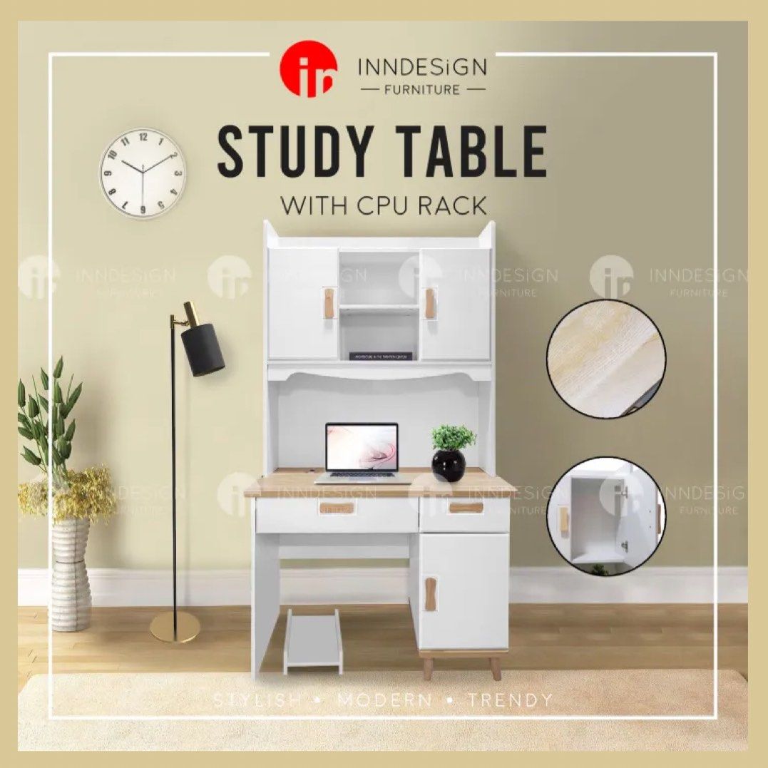 Brand new study table ready stock fully assembled, Furniture & Home ...
