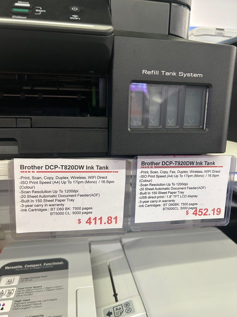 Brother Printer T820DW (rarely used), Computers & Tech, Printers ...