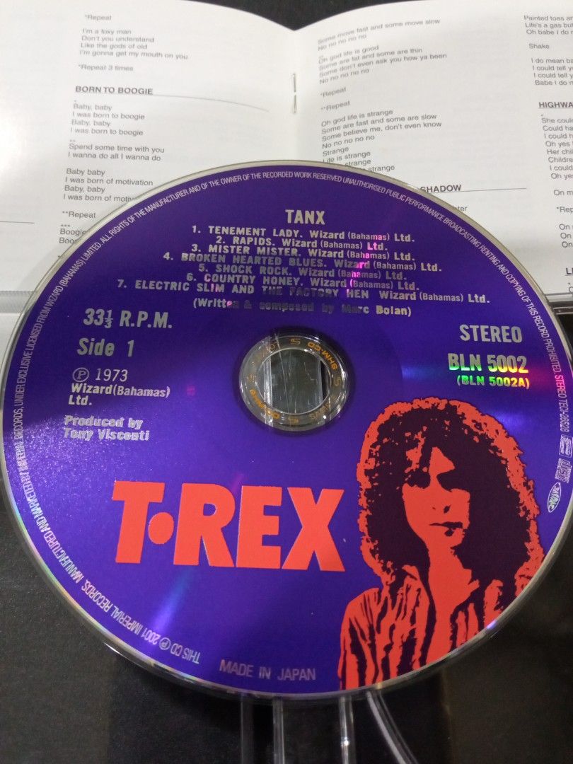 CD T.rex - Tanx, Hobbies & Toys, Music & Media, CDs & DVDs on Carousell