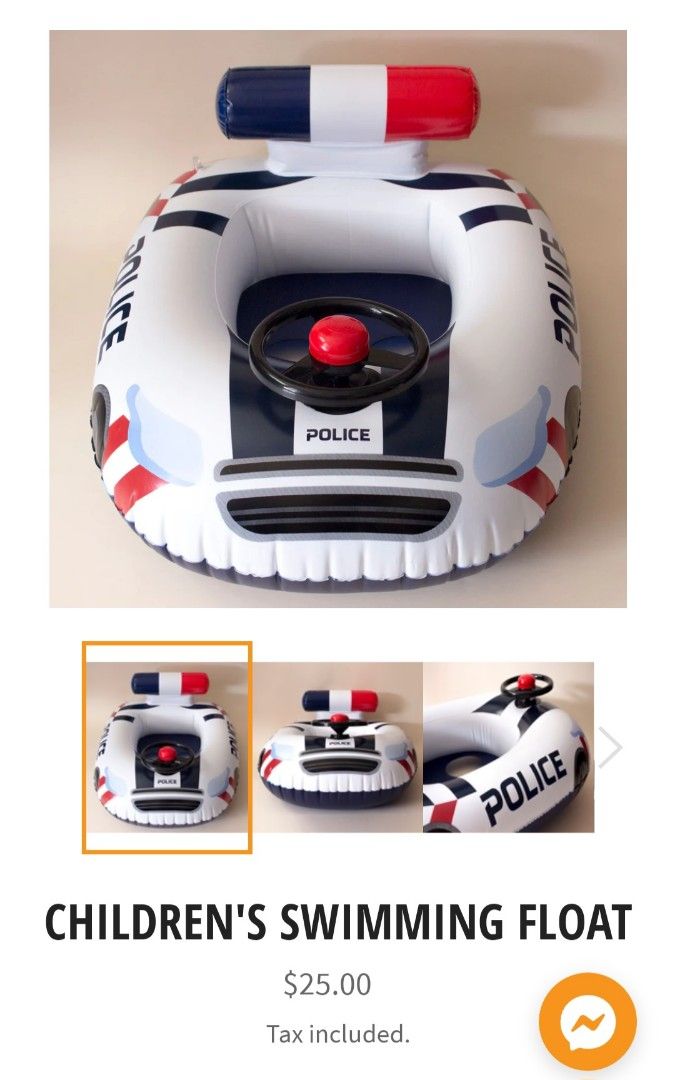 Children Police Swimming Float, Babies & Kids, Infant Playtime on Carousell