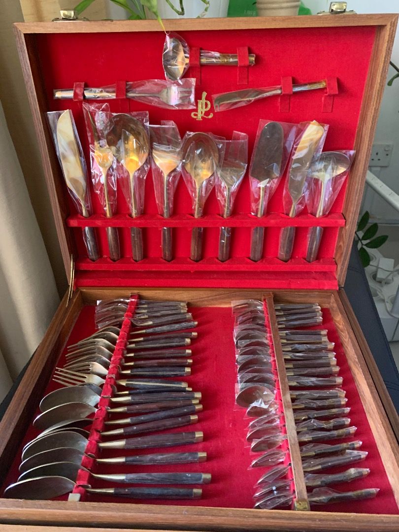 Classic 110-piece Thai Rosewood/Bronze Flatware Set - $100 OBO ...