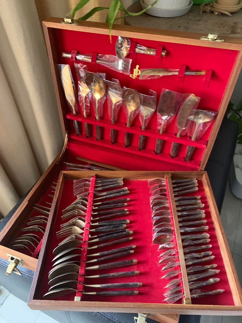 Classic 110-piece Thai Rosewood/Bronze Flatware Set - $100 OBO ...