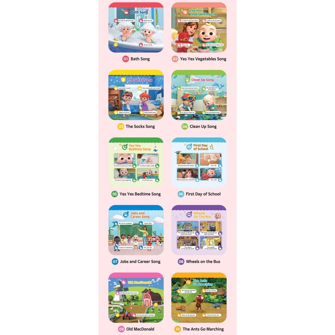 Cocomelon sound touch book, 興趣及遊戲, 玩具 & 遊戲類 - Carousell