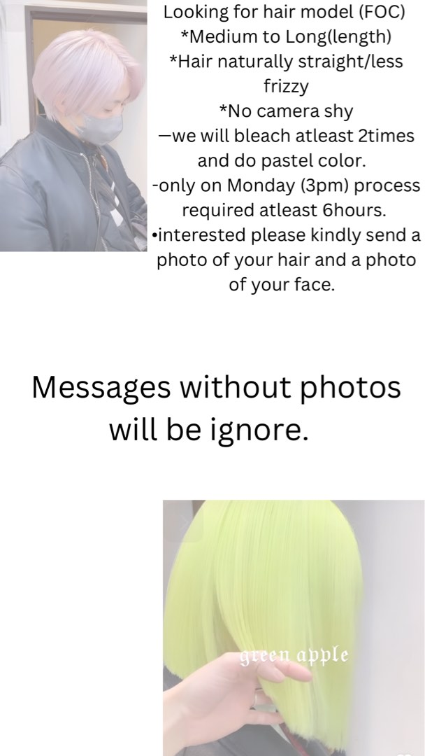 Color model (FOC), Beauty & Personal Care, Hair on Carousell