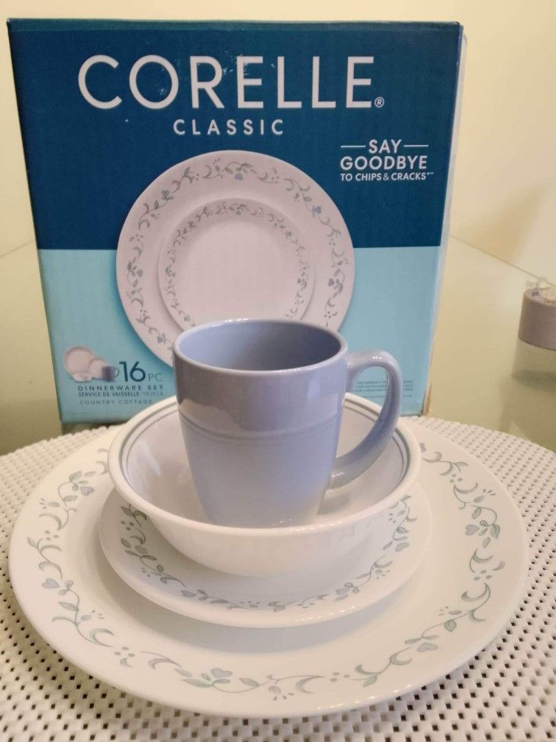 Corelle Classic Collection, Country Cottage 16pcs, Furniture & Home ...