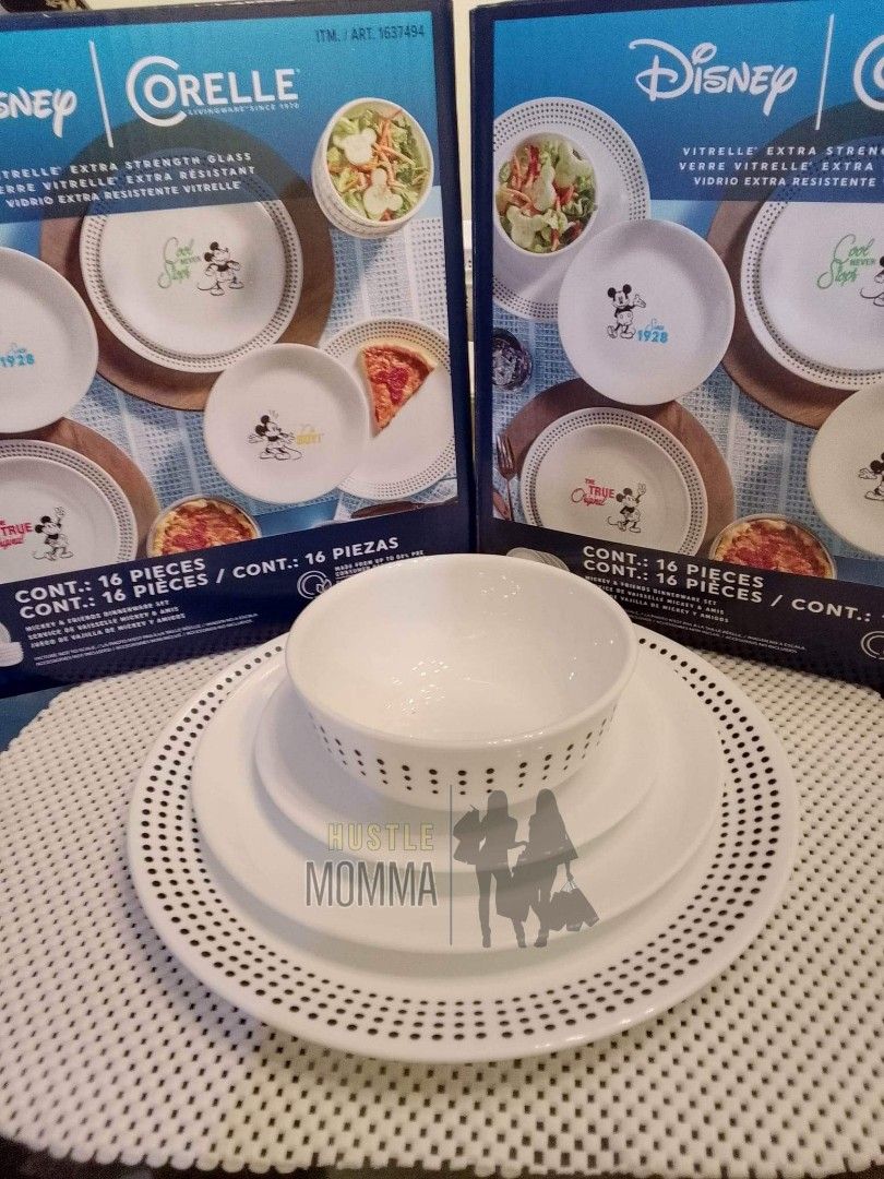 Corelle Disney Collection, Mickey 16pcs, Furniture & Home Living ...
