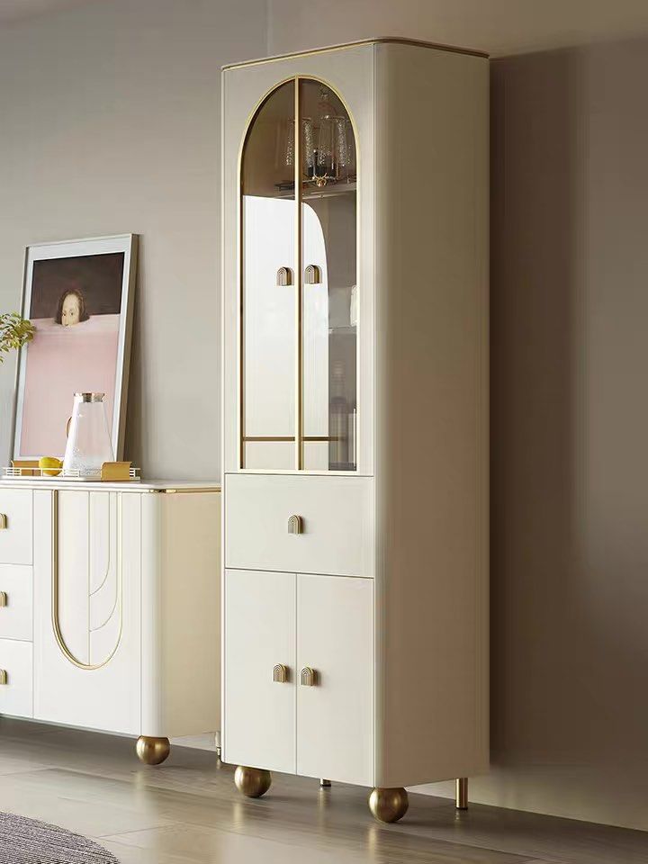 Cream display cabinet/ wine cabinet, Furniture & Home Living, Furniture ...