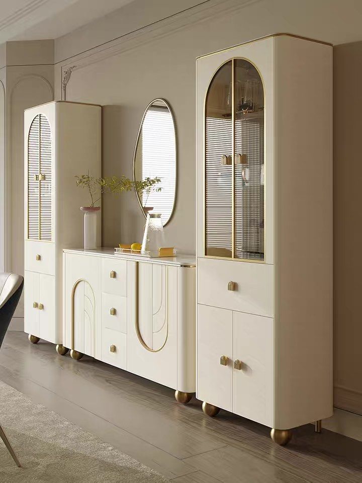 Cream display cabinet/ wine cabinet, Furniture & Home Living, Furniture ...