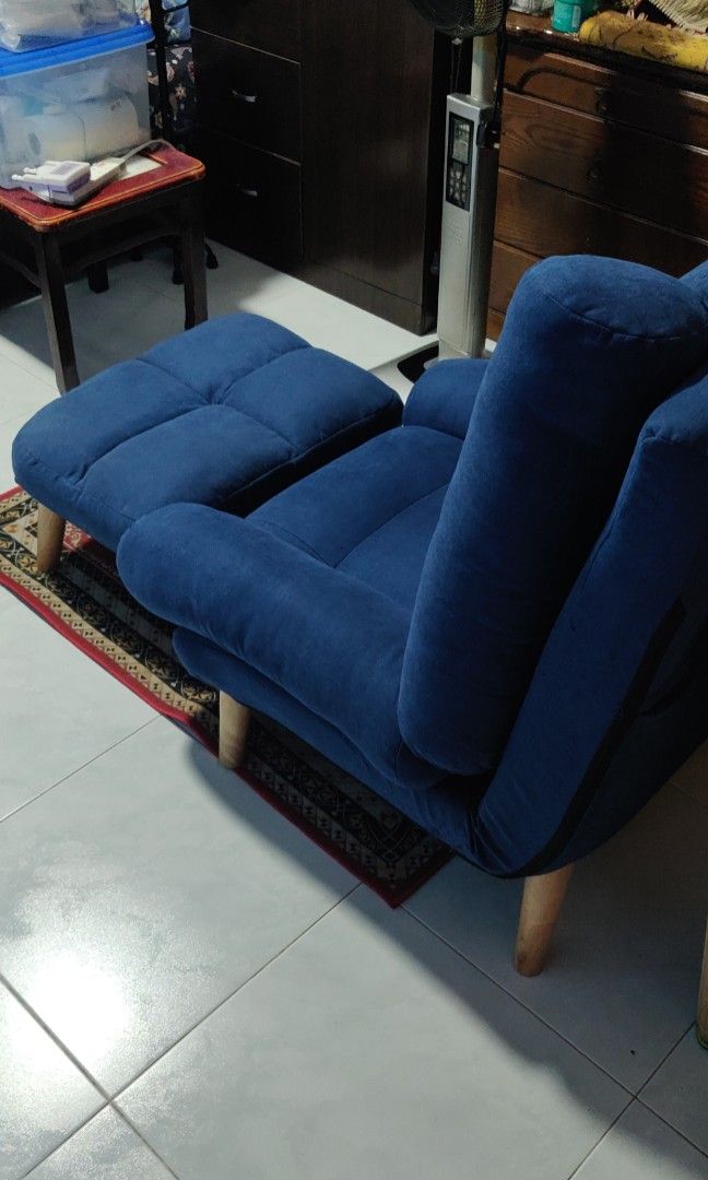 Couch with Leg Rest, Furniture & Home Living, Furniture, Chairs on ...