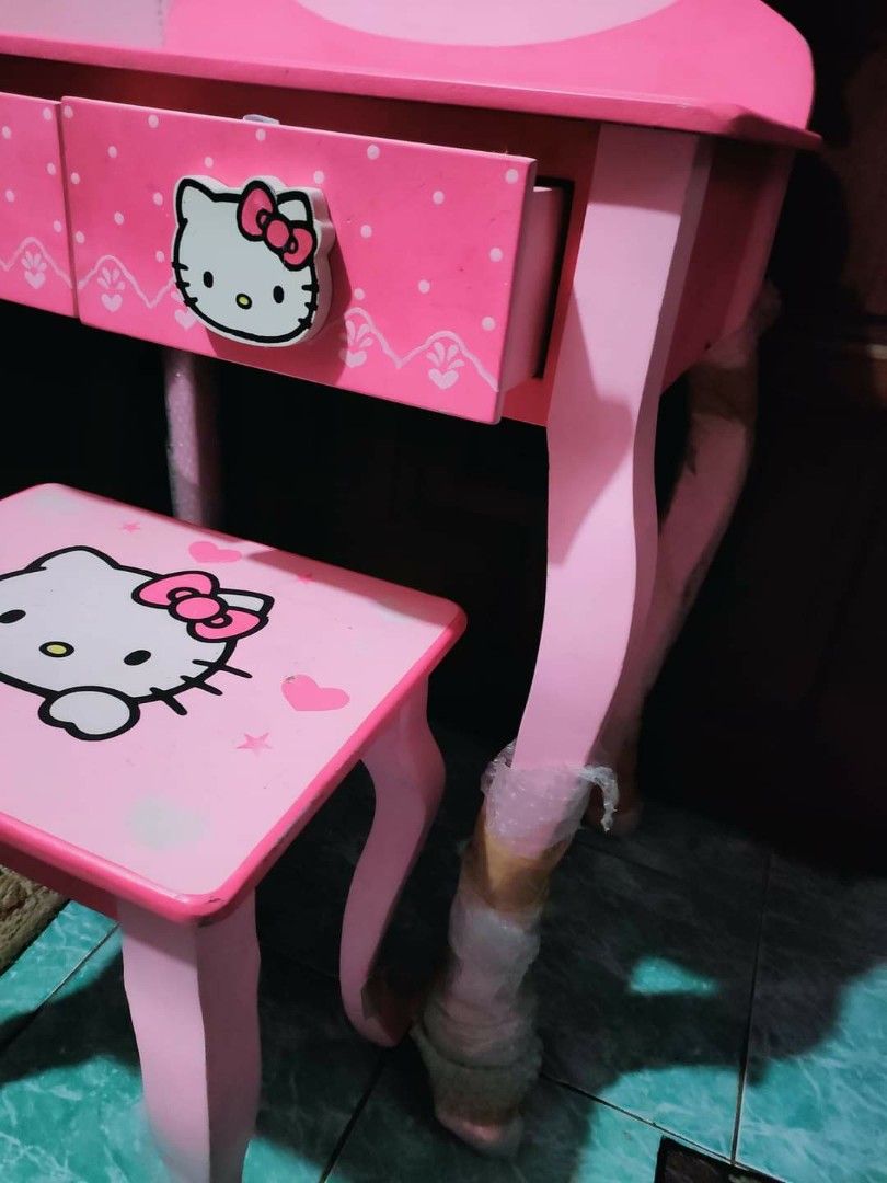 Customized hello kitty vanity dresser, Furniture & Home Living ...
