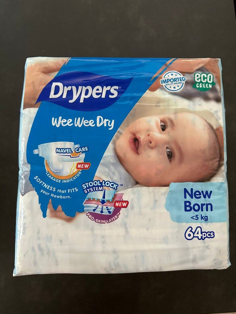 Drypers Wee Wee Dry NB, Babies & Kids, Bathing & Changing, Diapers ...