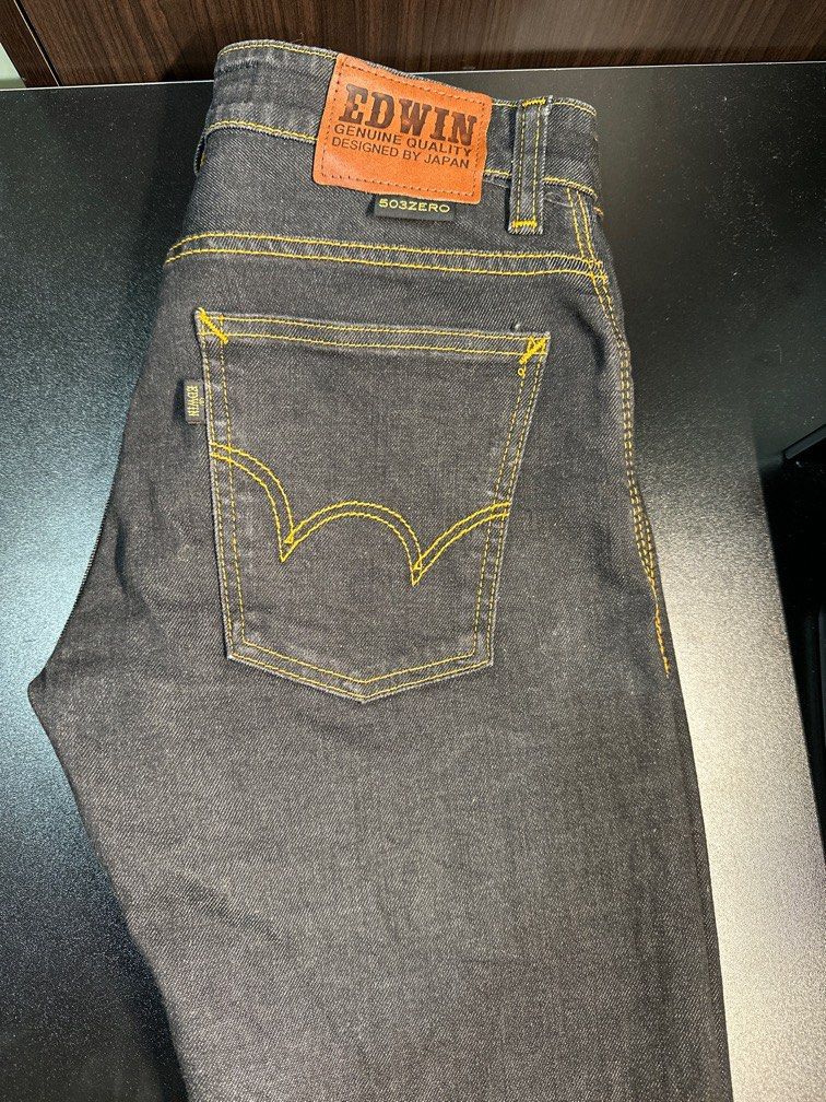 edwin 503 zero 牛仔褲 28腰 僅穿過一次 原價1000多, 他的時尚, 褲子, 牛仔褲在旋轉拍賣