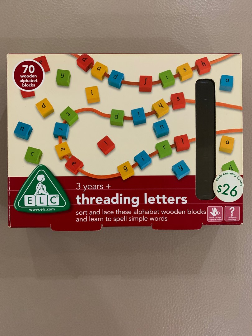 ELC Threading Letters, Hobbies & Toys, Toys & Games on Carousell