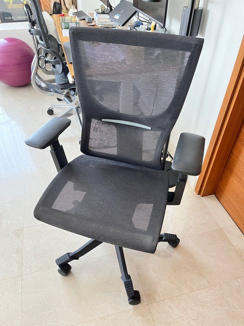 ErgoTune Classic Black Office Chair, Furniture & Home Living, Furniture ...
