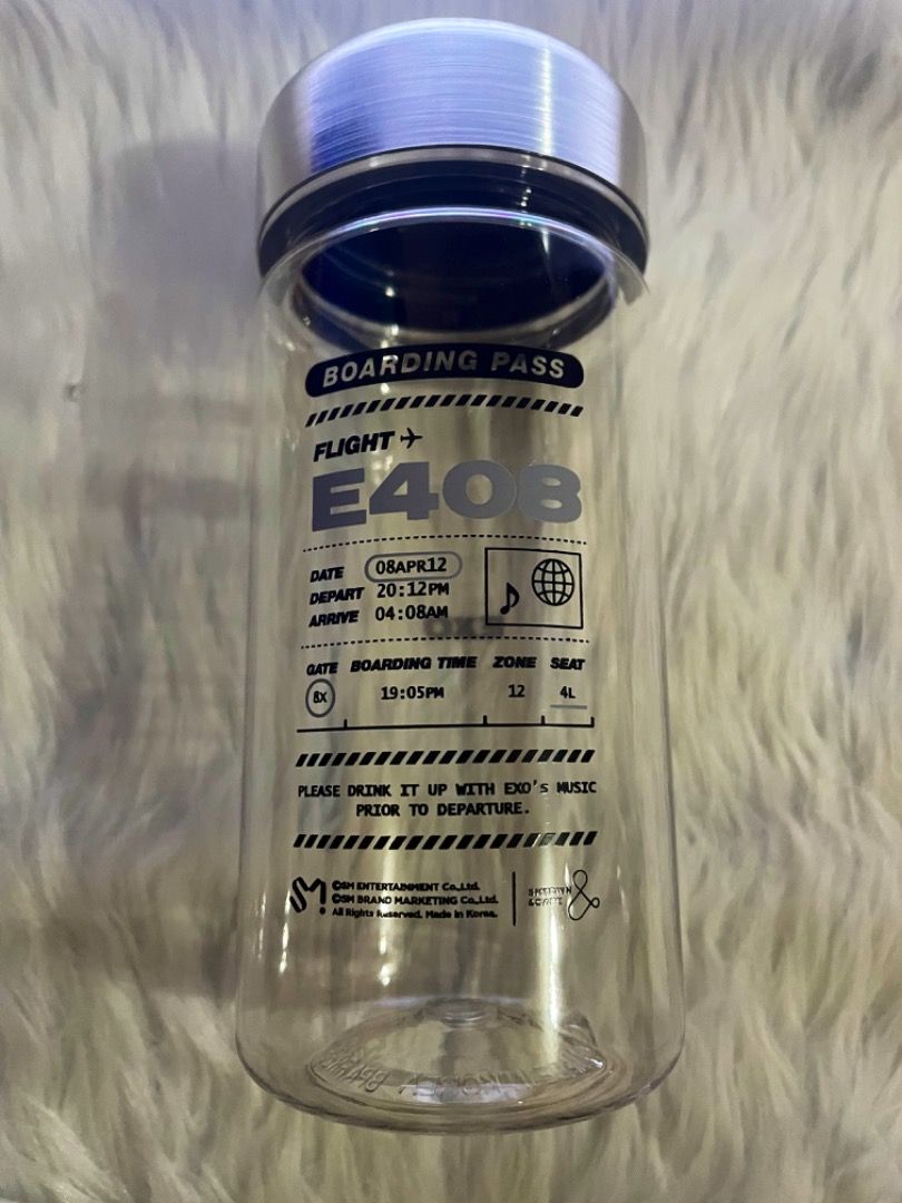 EXO Official Ticket Bottle - SM Artist Bottle, Furniture & Home Living ...