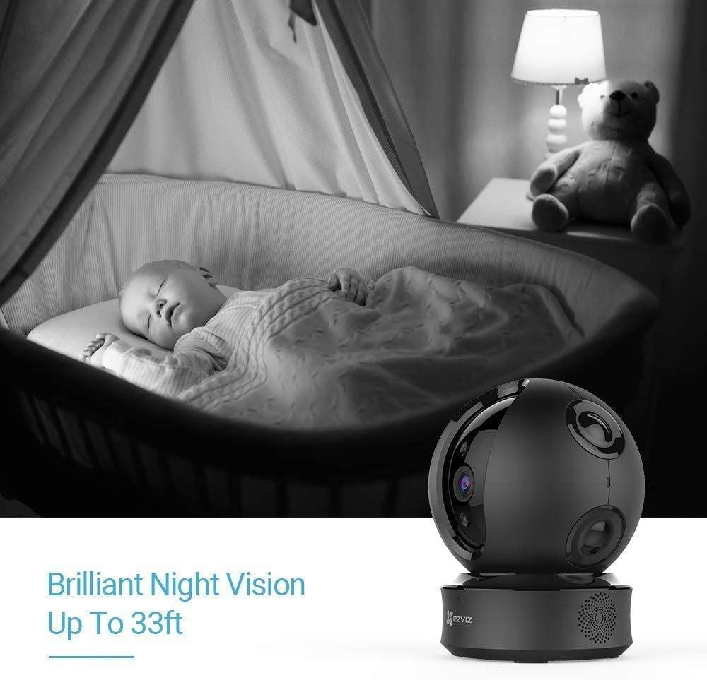 EZVIZ Security Camera 1080P, WiFi Dome Pan/Tilt, Night Vision, Auto ...