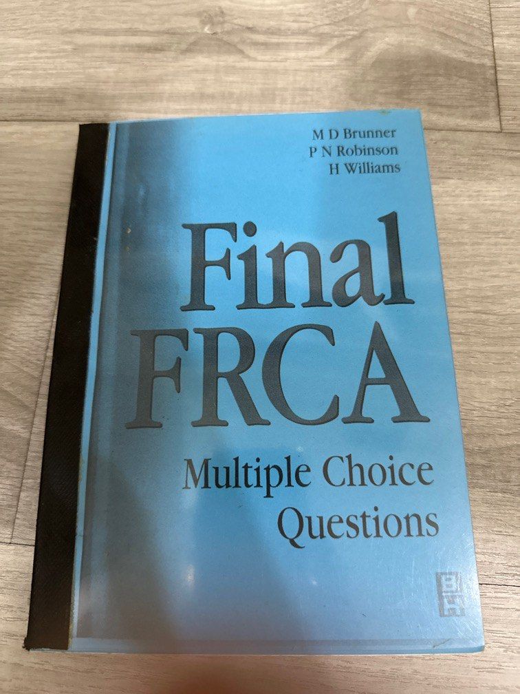 Final FRCA. Multiple choice questions, Hobbies & Toys, Books ...