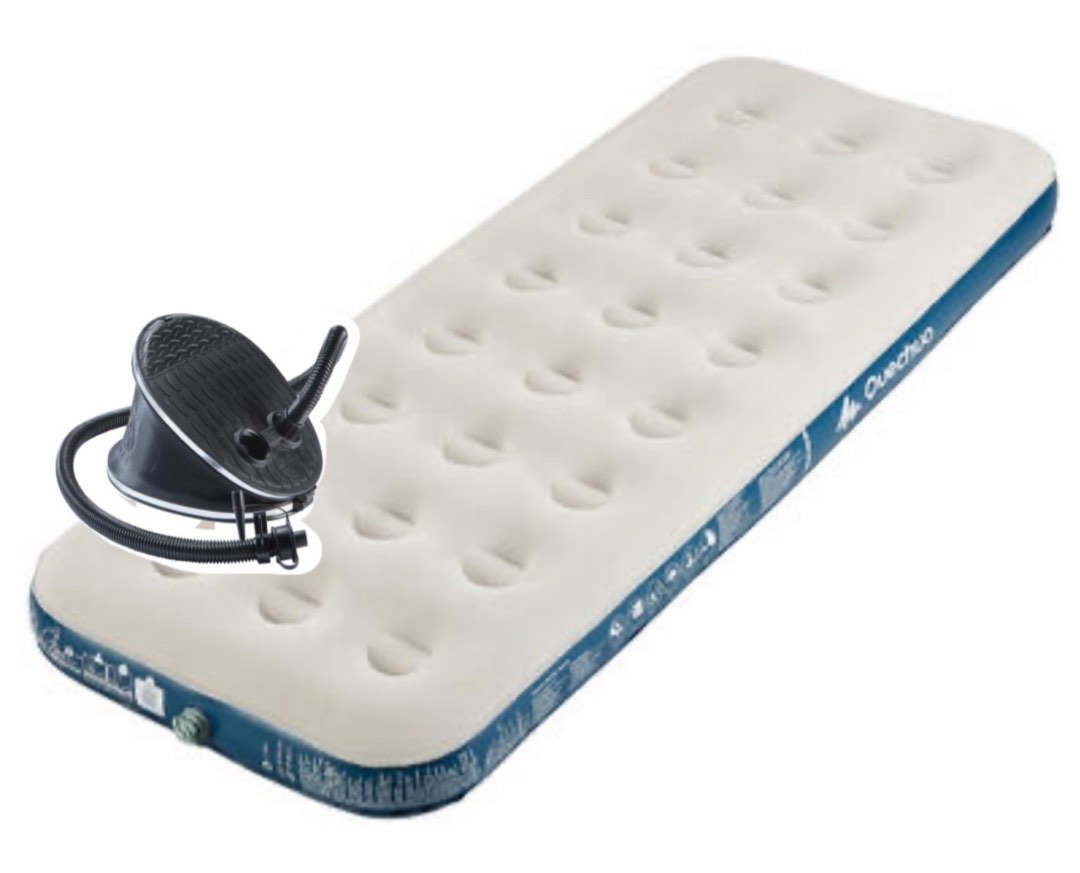 Foot Pump + Inflatable Air Mattress, Sports Equipment, Hiking & Camping ...