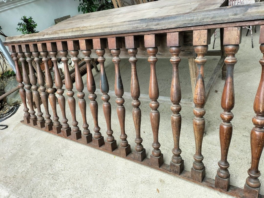 For sale a Beautiful Antigong Narra Balusters with Handrail (17 pieces ...
