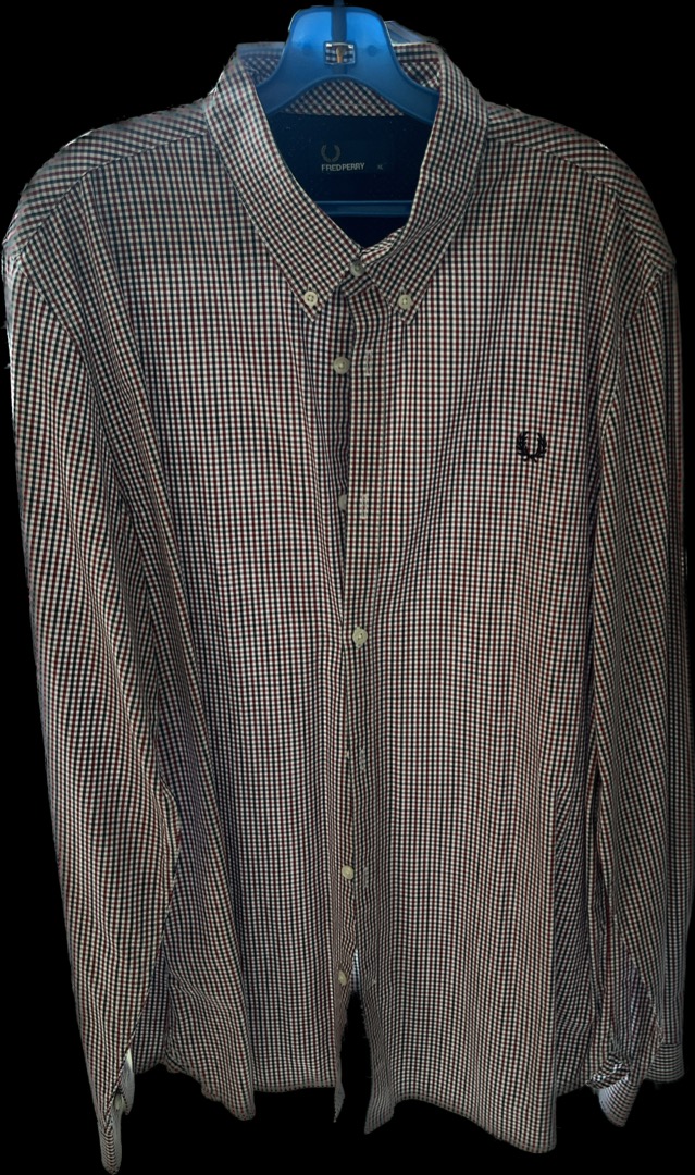 Fred Perry Mens Shirt - Checkered, Men's Fashion, Tops & Sets, Formal ...