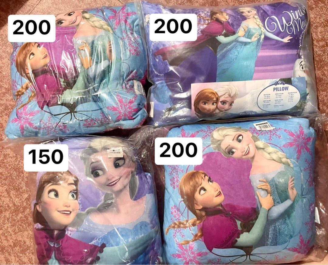 Frozen Elsa & Anna Pillows + Elsa Plushies on Carousell