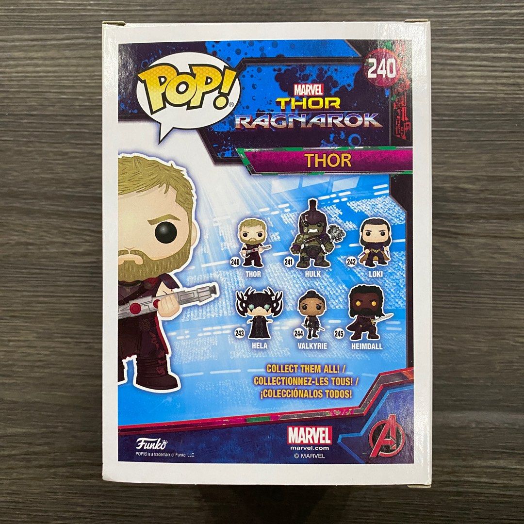 Funko Pop #240: Marvel Thor Ragnarok - Thor (Gladiator), Hobbies & Toys ...