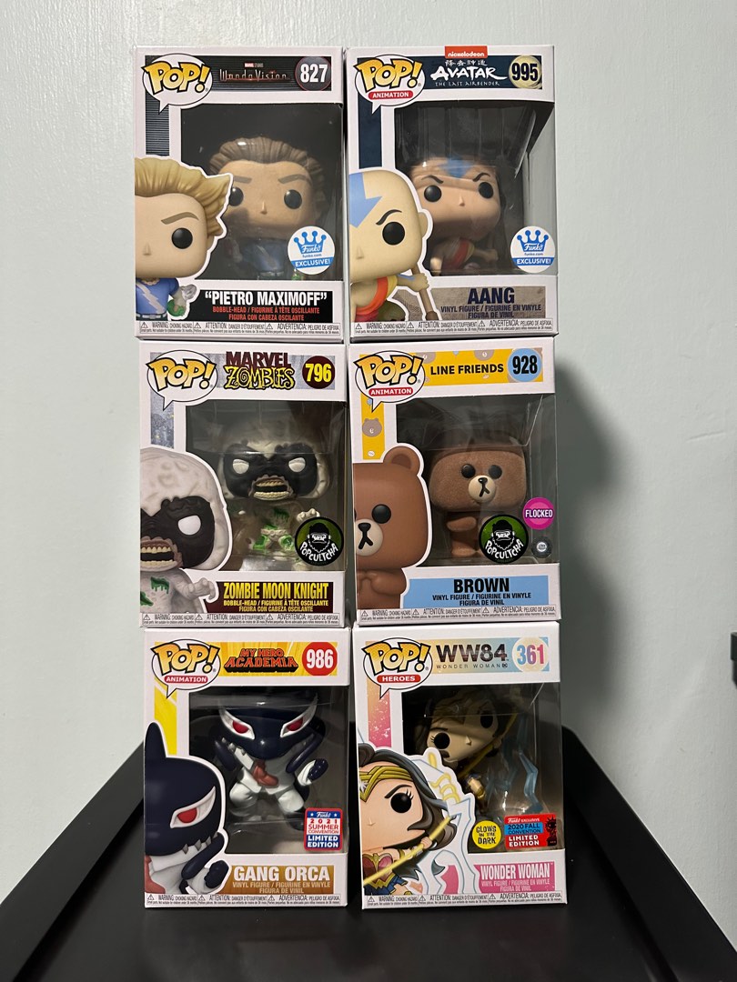 Funko POP - Pietro Maximoff Aang Zombie Moon Knight Brown Gang Orca ...