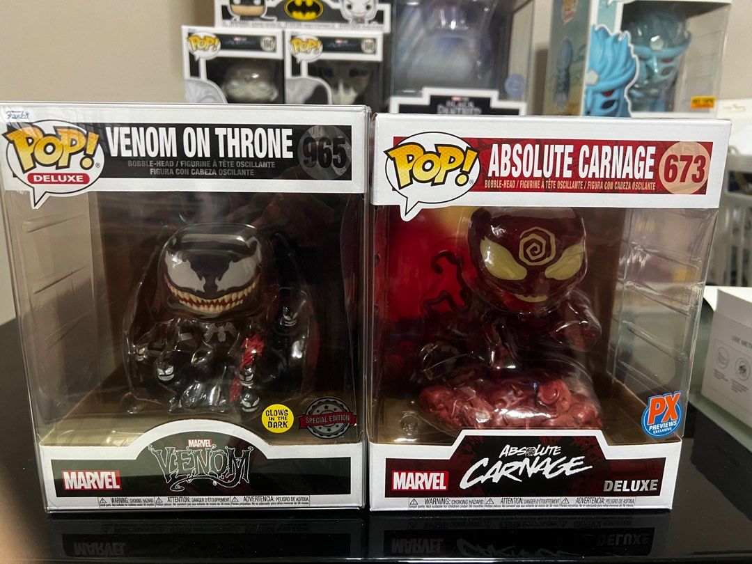Funko Pop Absolute Carnage & Venom on Throne, Hobbies & Toys, Toys ...