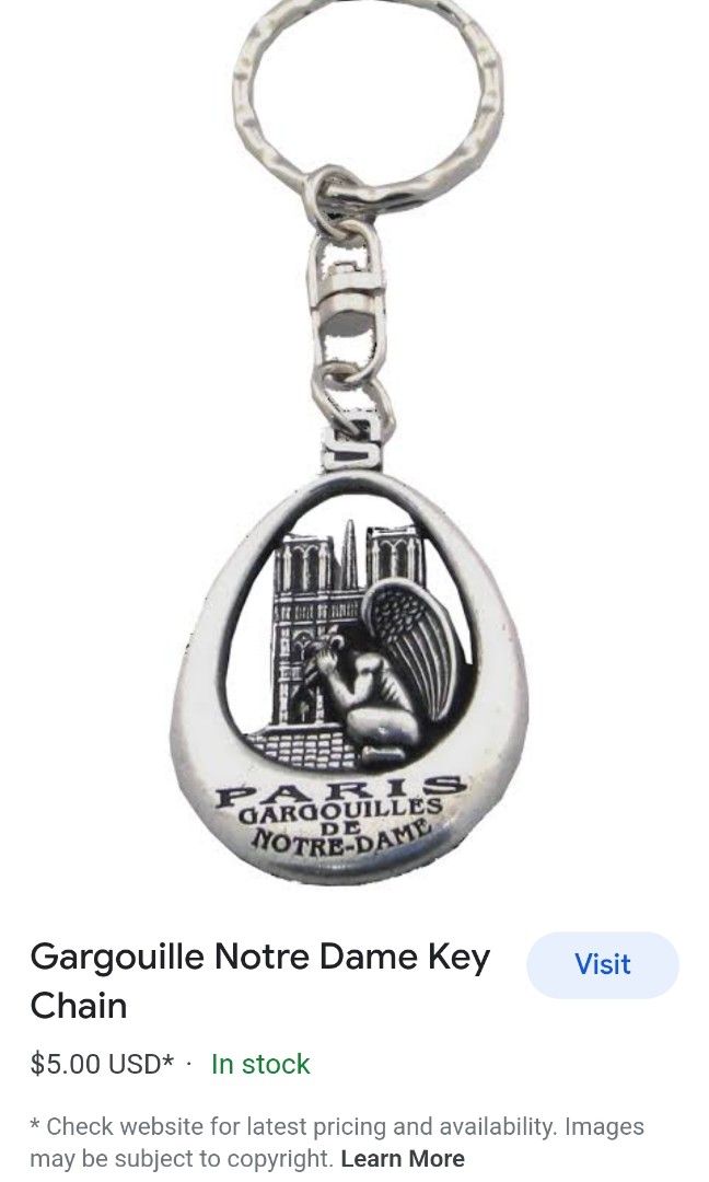 Gargouille Notre Dame Keychain on Carousell