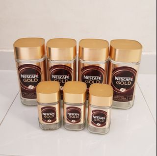 Nescafe glass bottles / glass jars, Furniture & Home Living ...