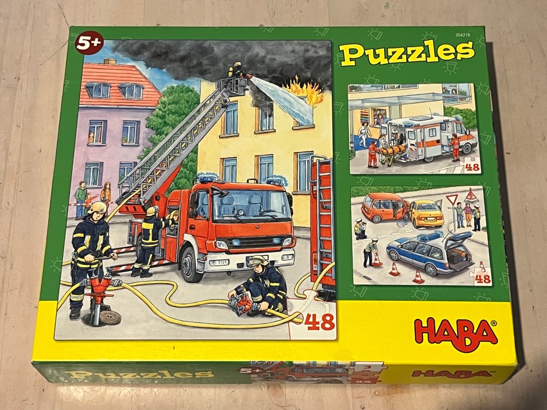 HABA Emergency Vehicles Puzzles, Hobbies & Toys, Toys & Games on Carousell