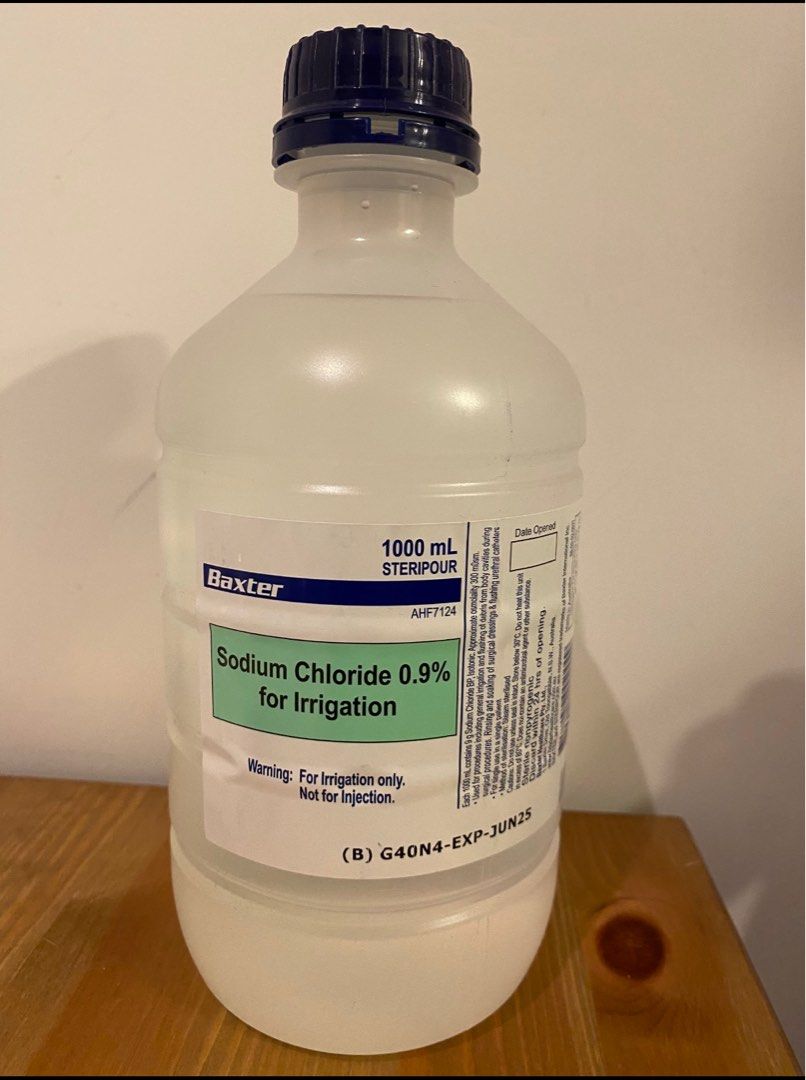 hibitane, Normal saline 1L solution, 健康及營養食用品, 醫療用品和工具 - Carousell
