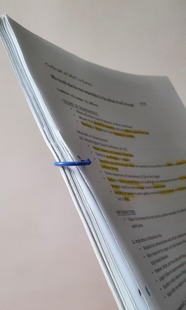 History Upper Sec condensed notes (with named examples!), Hobbies ...