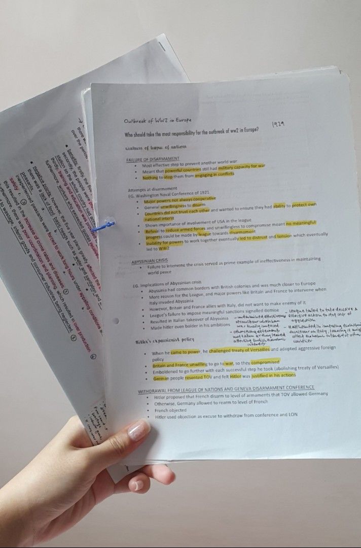 History Upper Sec condensed notes (with named examples!), Hobbies ...