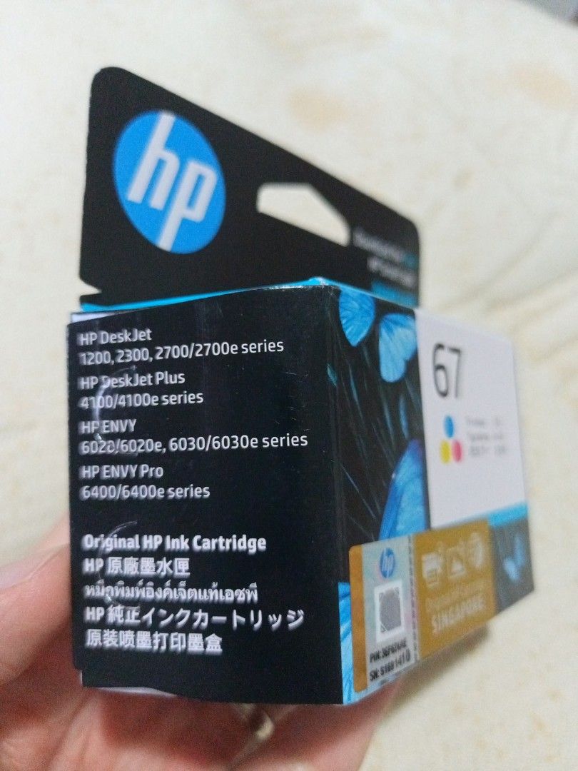 HP 67 Tri-color Original Ink Cartridge, Computers & Tech, Printers ...