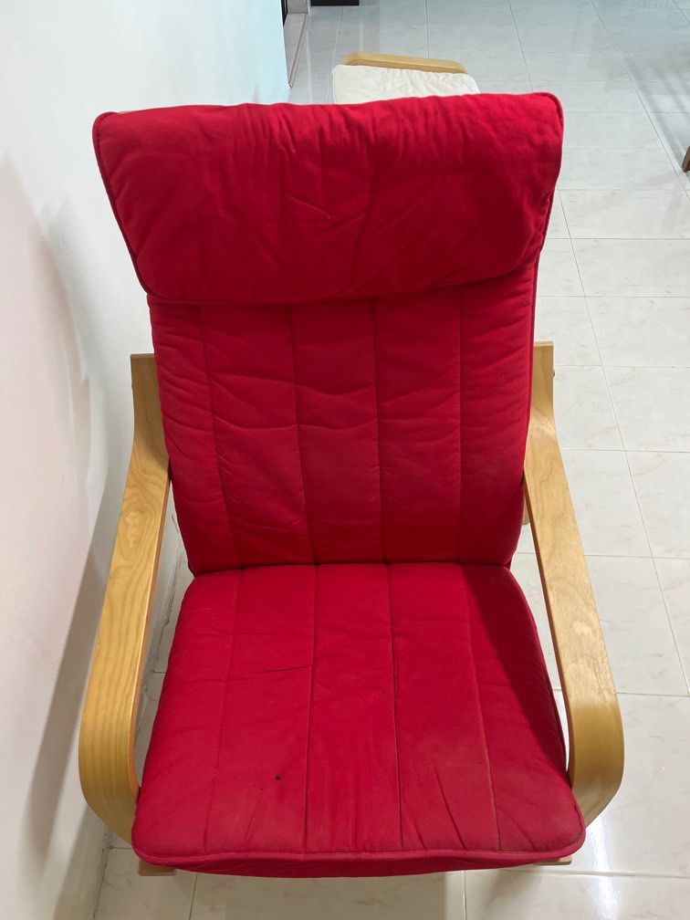 IKEA Chair and leg rest, Furniture & Home Living, Furniture, Chairs on ...