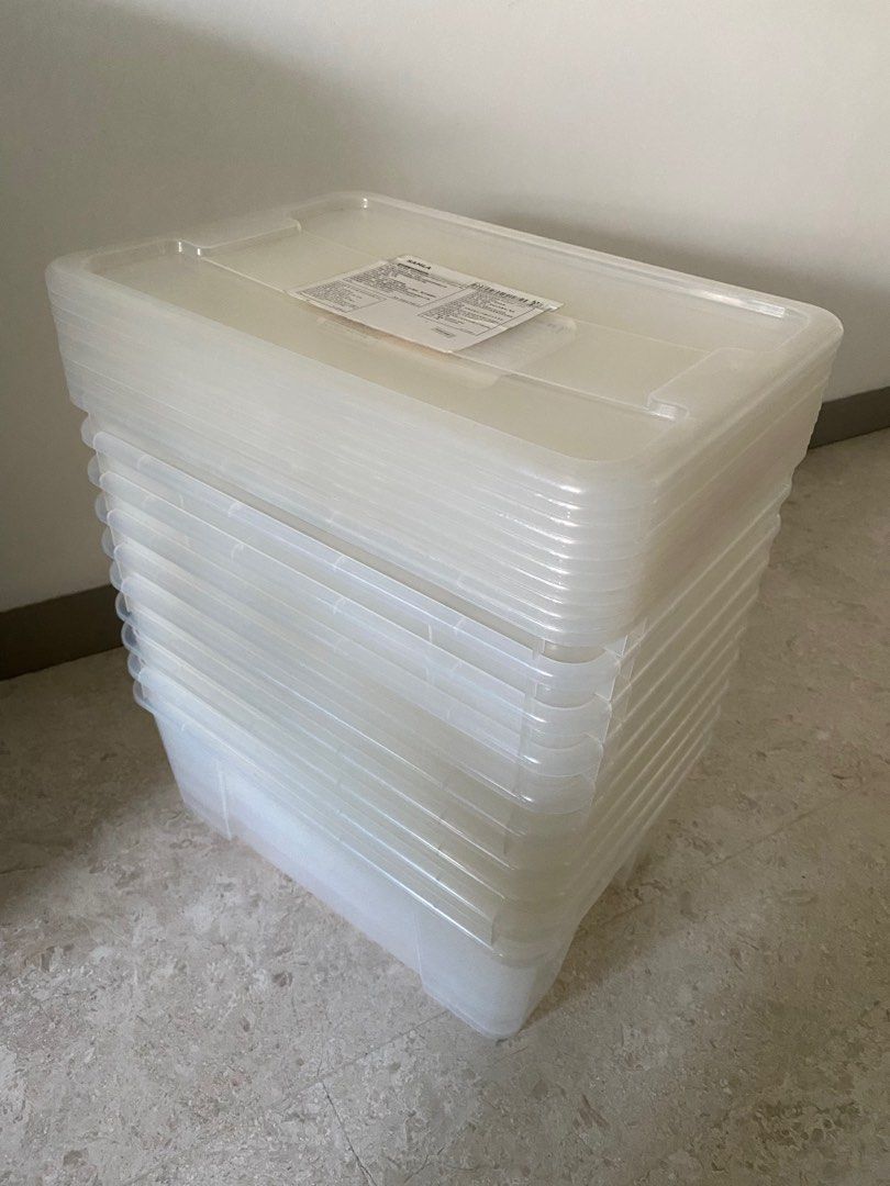 IKEA Samla Box with Lid ($5 each, 10pcs available), Furniture & Home ...