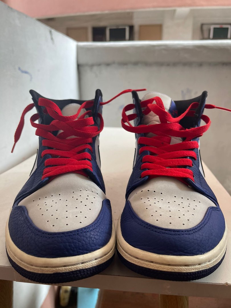 Jordan 1 Mid Deep Royal Blue Black on Carousell