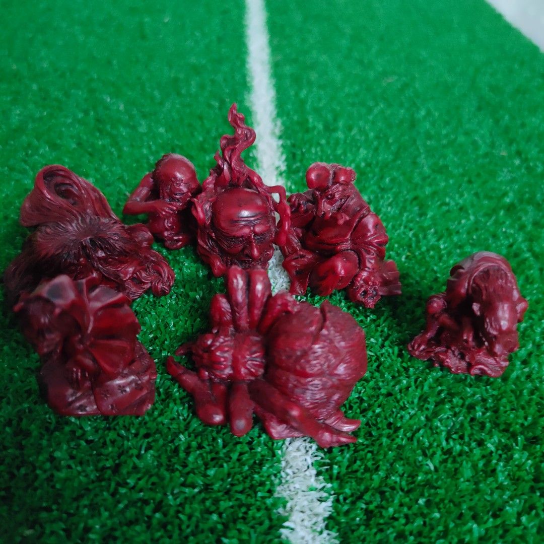 Kaiyodo Furuta Red Netsuke Mini Figures Set of 7, Furniture & Home ...