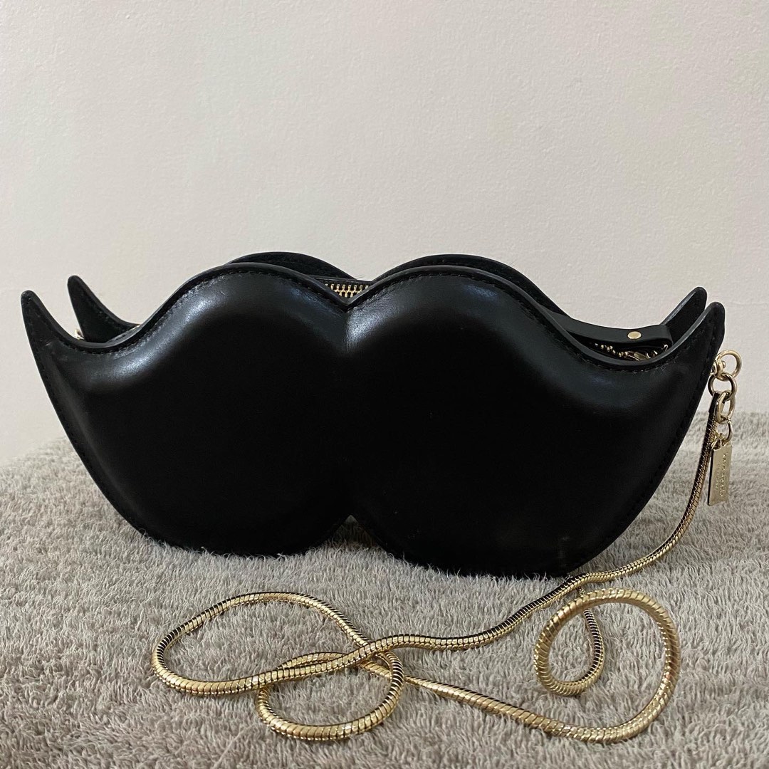 Kate Spade New York Make Magic Mustache Clutch, Women's Fashion, Bags ...